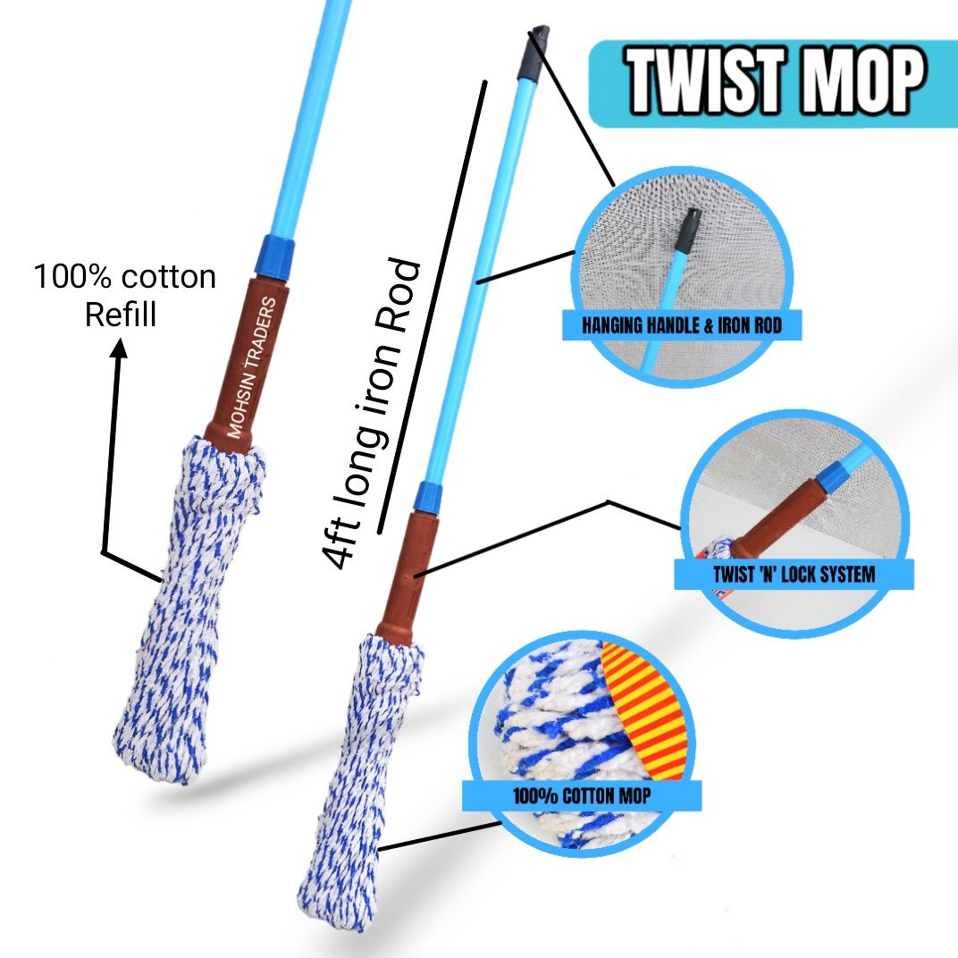 Heavy duty Twist mop High Quality Mop Hand Free Super Magical Rotating ...