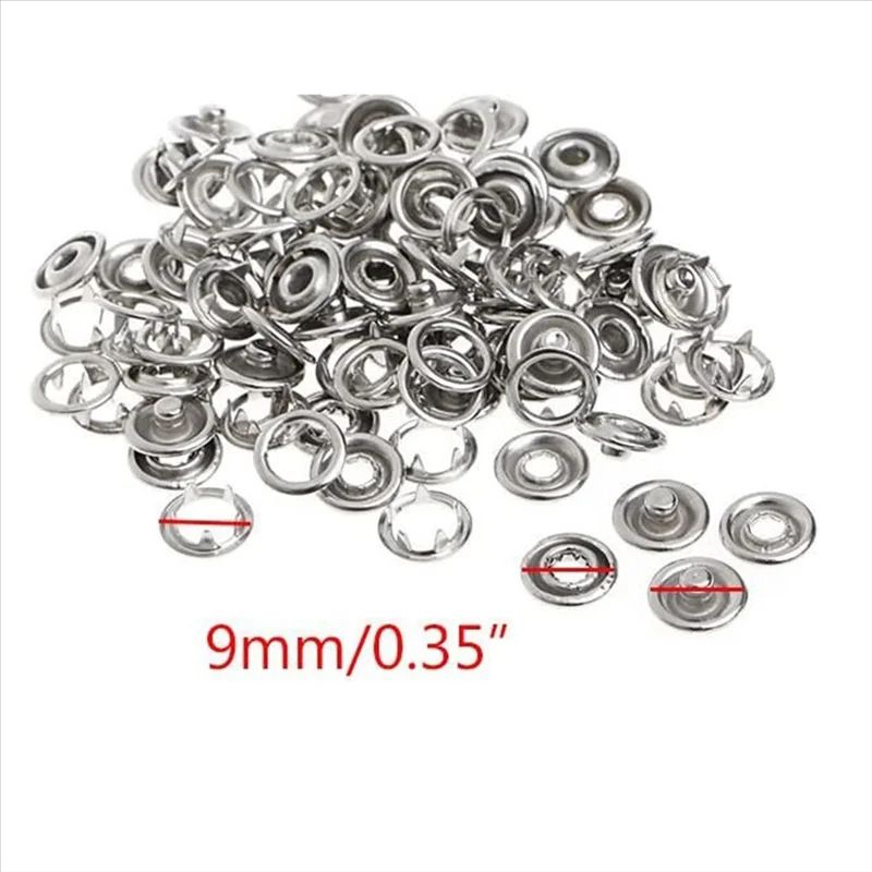 9.5mm Press studs Pliers 9.5mm Metal Sewing Prong Ring buttons clip ...