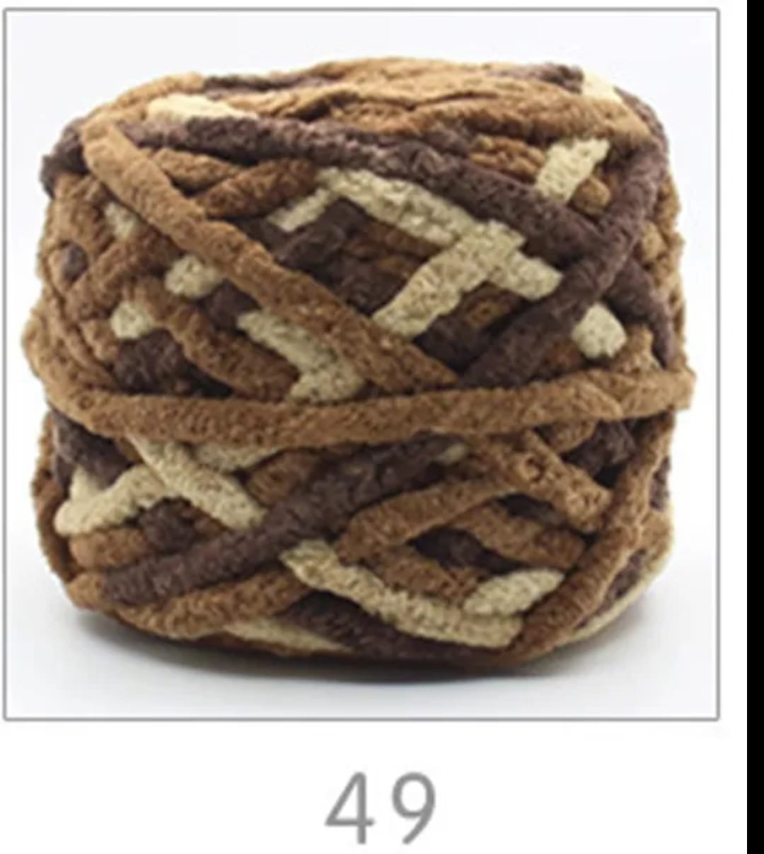 100Gram Chunky Plush Yarns solid / multi color | Daraz.pk