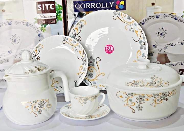 pyrex imported marble dinner set 72pcs | Daraz.pk