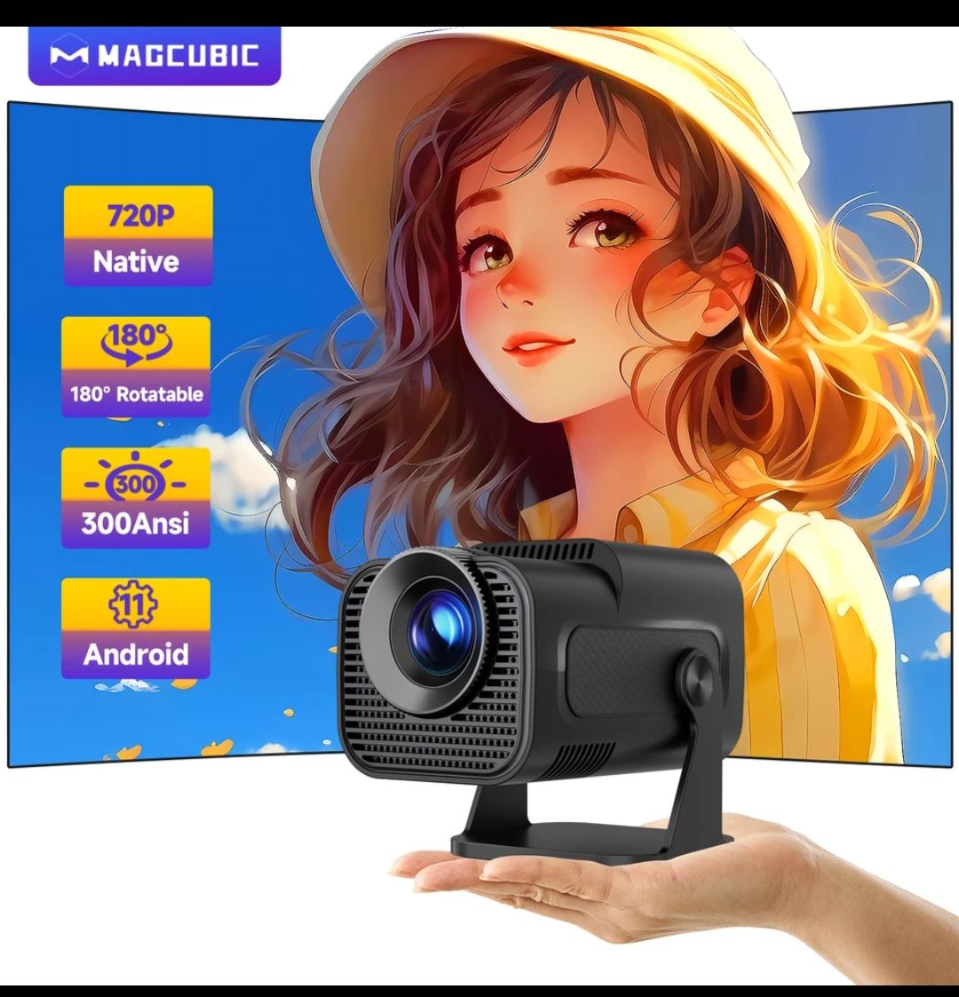 Magcubic HY320 Android 11 Projector 4K supported native 1080p Dual WiFi ...