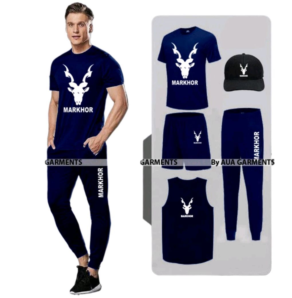 Men suite summer pack 5 1 T.shart+sando+trouser+short+cap | Daraz.pk