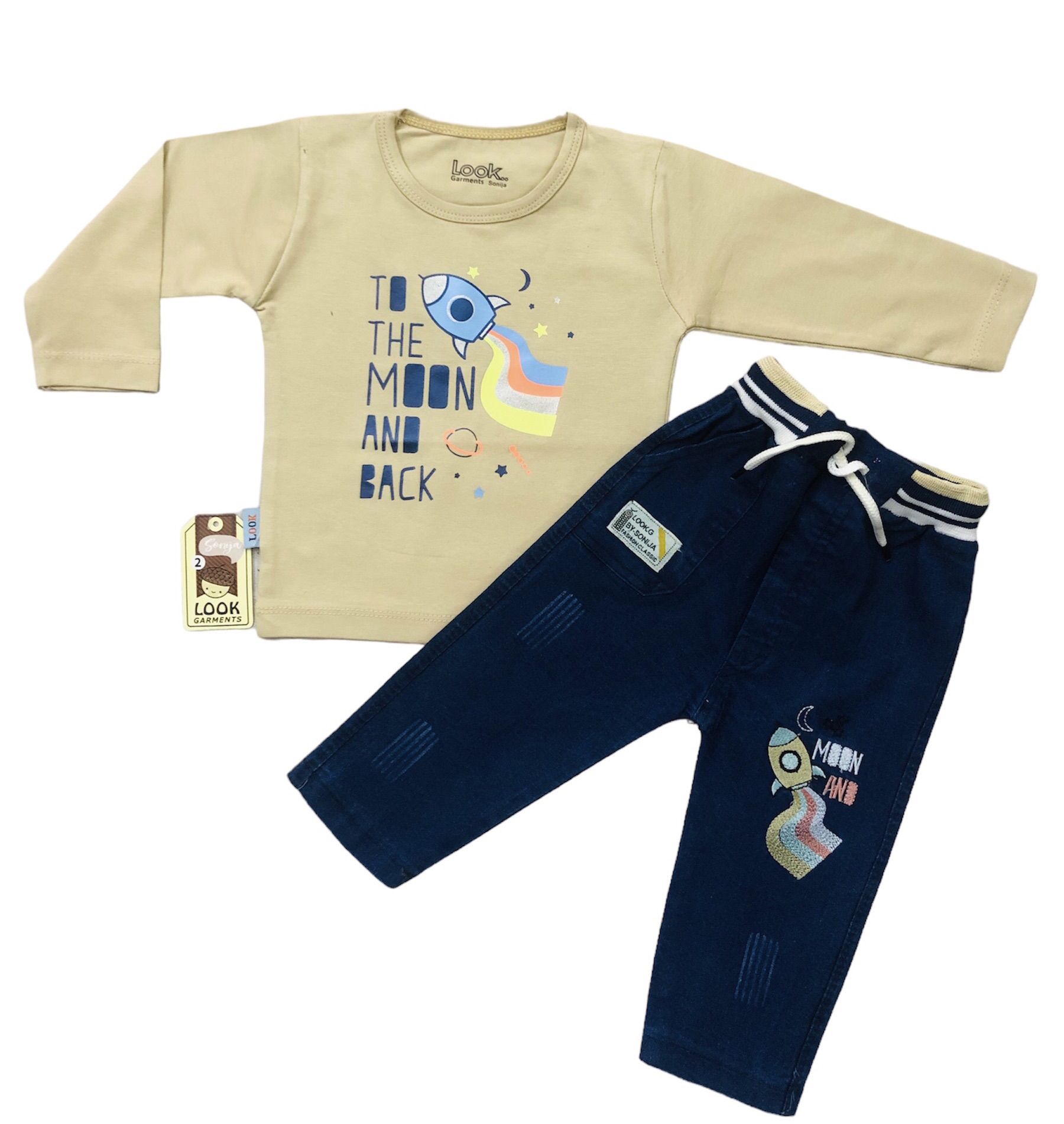 Newborn Baba suit lycra Jersy With denim Pent ( Look-G ) | Daraz.pk