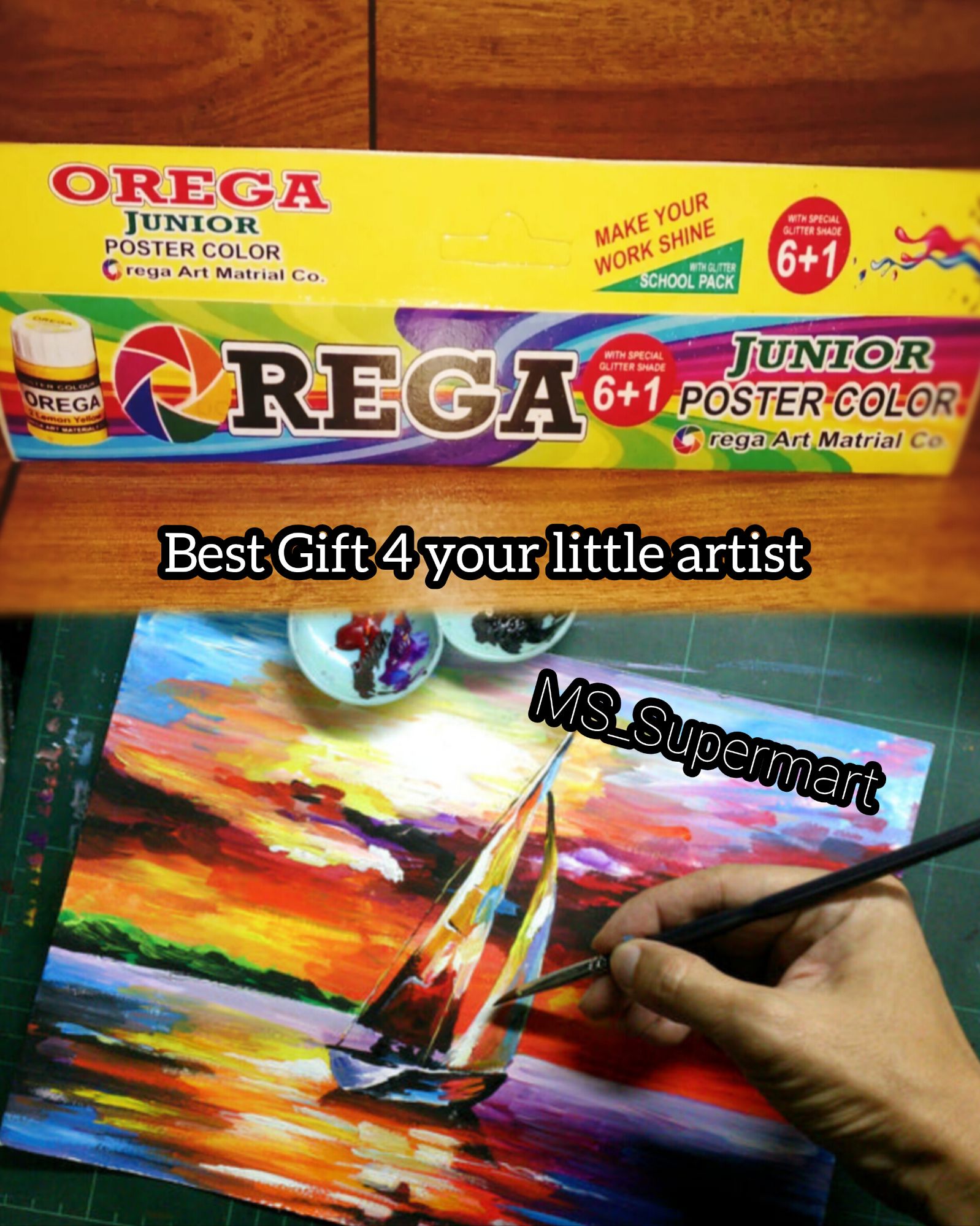 1 box of 7 Orega Poster Color Colours Colors - 7 different shades ...