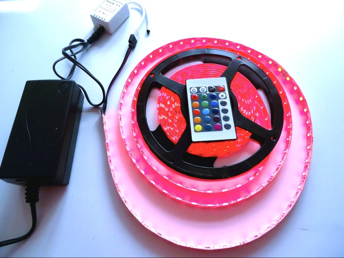 RGB 16 Colors LED Strip Color Changing Remote Control Light 15ft for ...