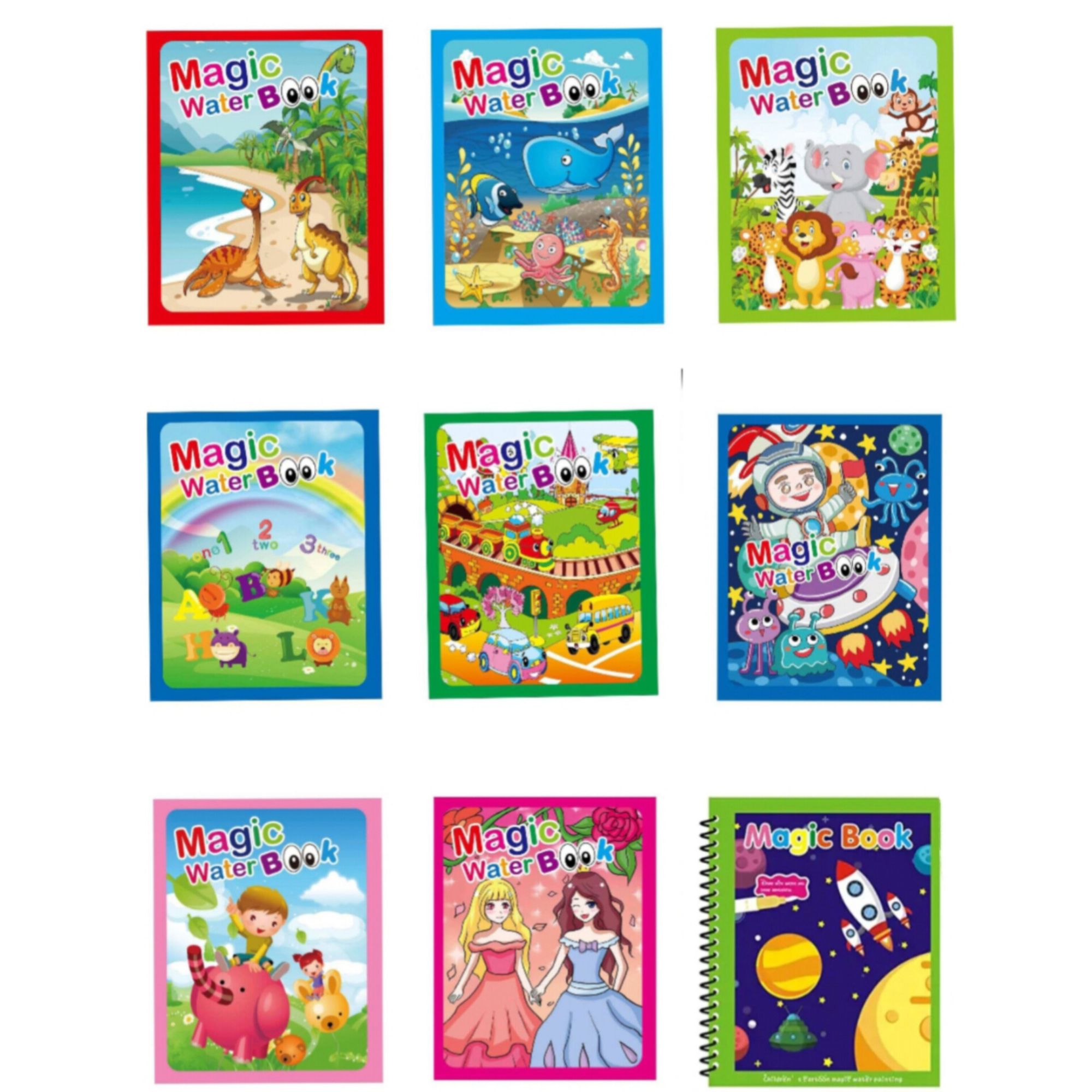 Original Magic Water Painting Book - Reusable pages (Multiple Themes ...