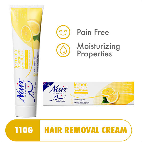 Nair hair remover Cream with baby oil lemon fragrance 110g | Daraz.pk
