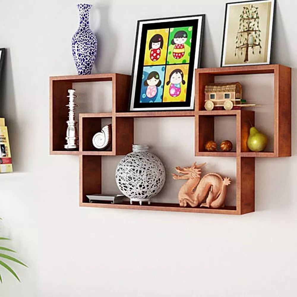 Wall Mounted Floating Mozaic Shelves | Interlocking 2 Cube & 1 ...