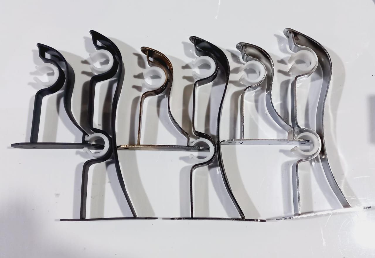 Single Layer Steel Curtain Bracket - Curtain Rod/Pipe Bracket - For One ...