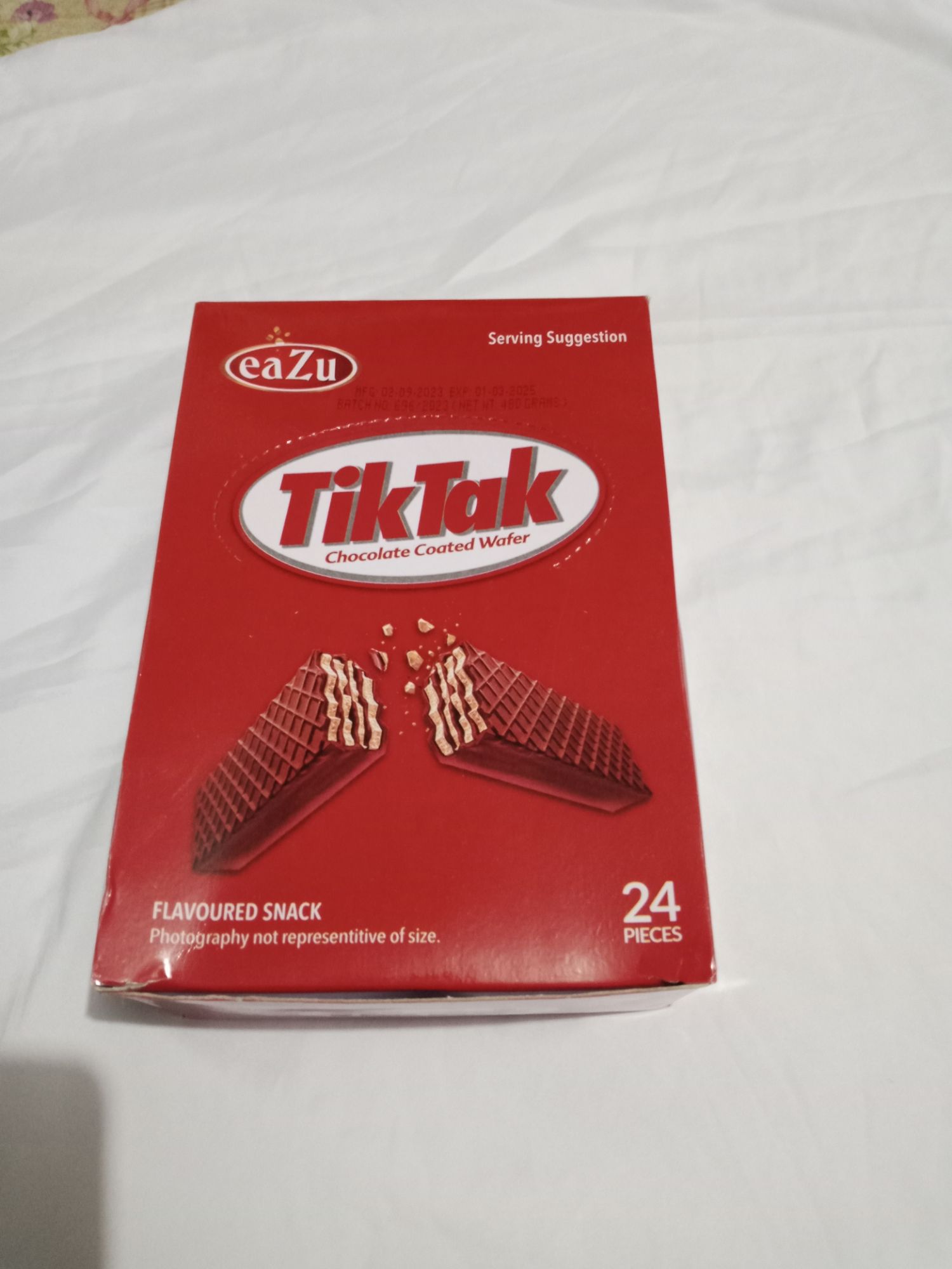 Box of Tik Tak Chocolate Coated Wafers -Wafer Biscuits -24 Pieces in a ...