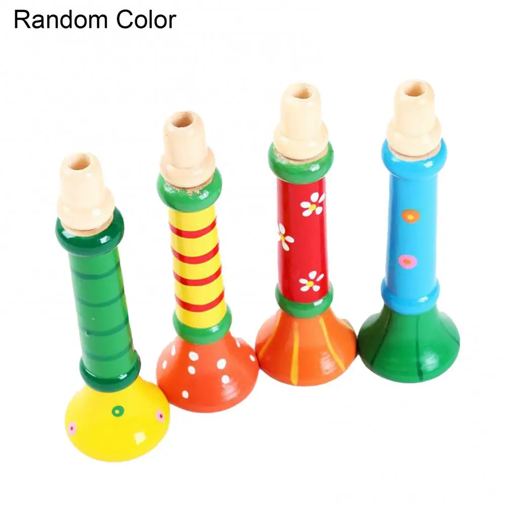 Wooden Trumpet Children Toy Horn Whistle Musical Instrument for Kids ...