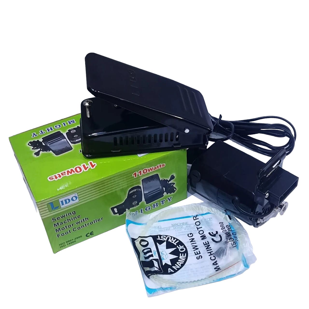 Lido original copper 110 watt Sewing machine motor with foot controller ...