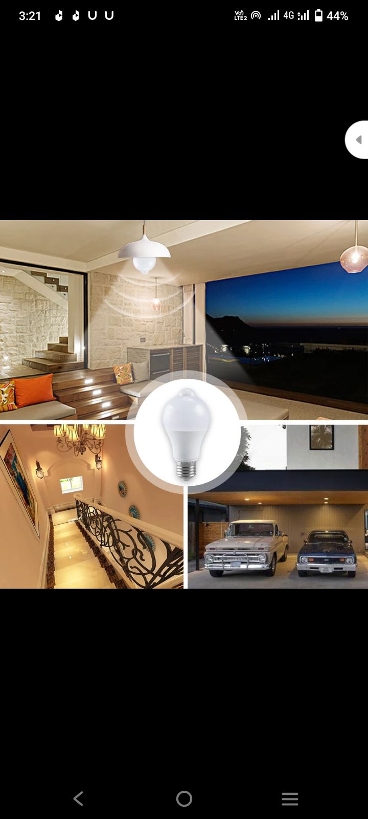 PIR Motion sensor bulb LED lamp automatic on off bulb body detect on ...