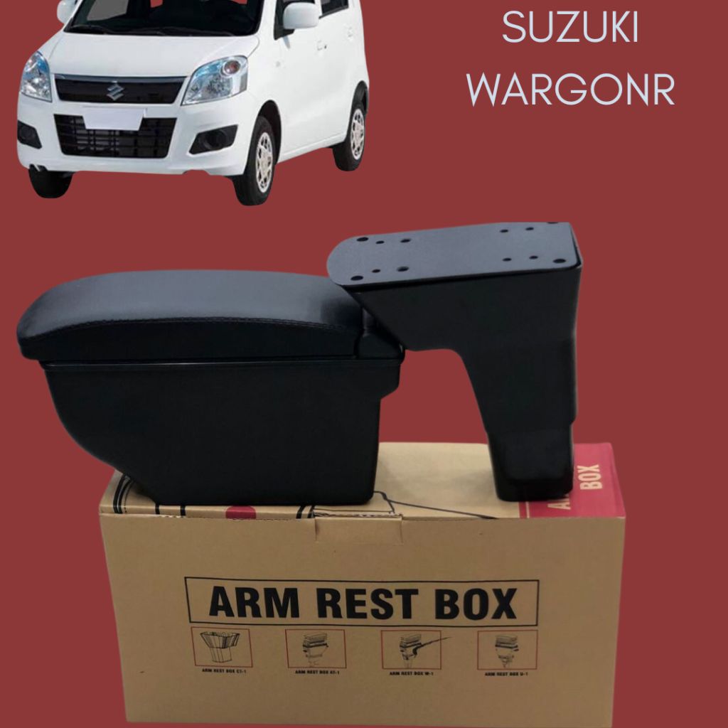 Suzuki Wagon R Arm Rest Console Box , Premium Quality Black Colour ...