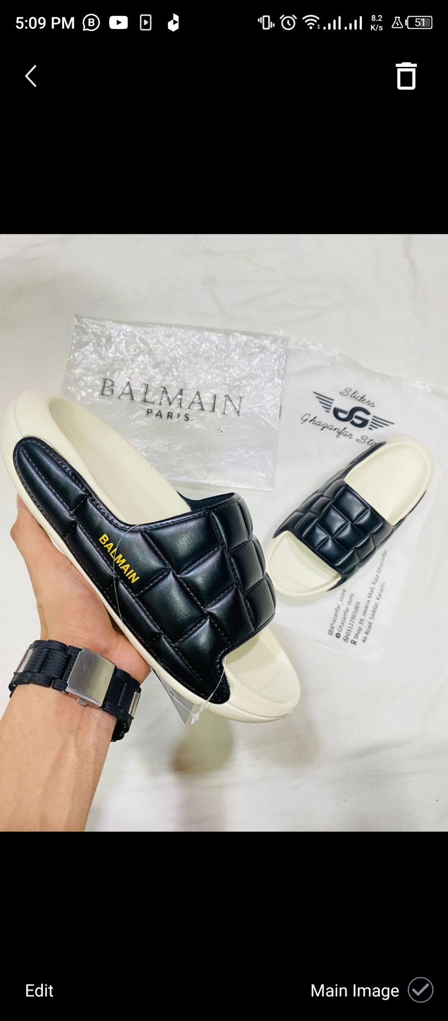 Balmain Slide Slippers | Daraz.pk