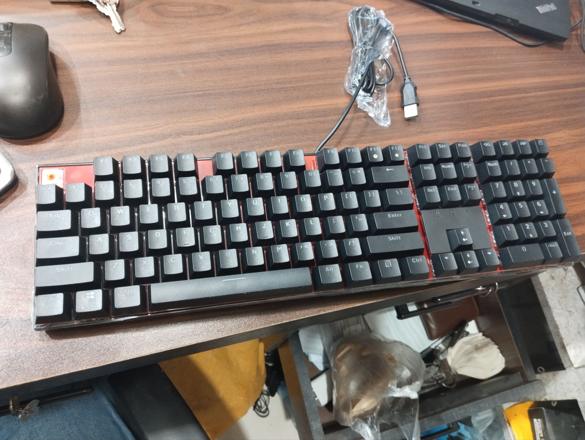 Gaming keyboard semi mechanical K3 RGB Breathing mode and clicker sound ...