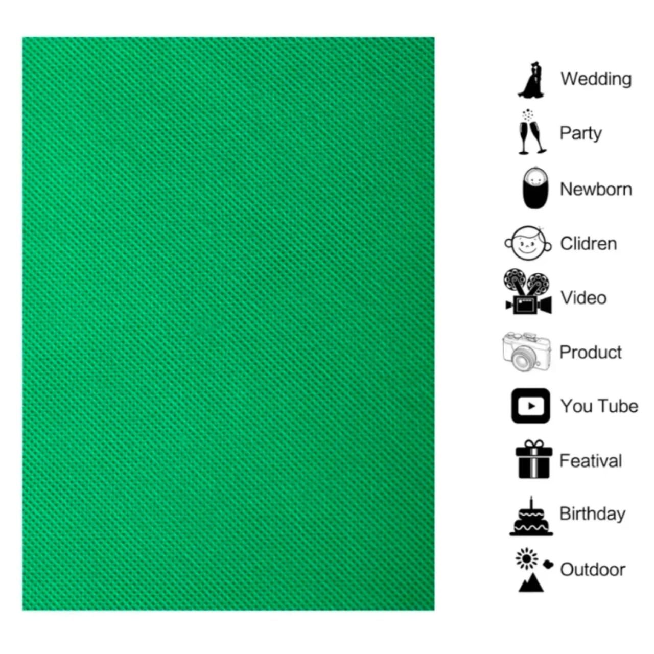 10x10 feet Green Screen - Chroma Key - Studio Backdrop , Available in ...