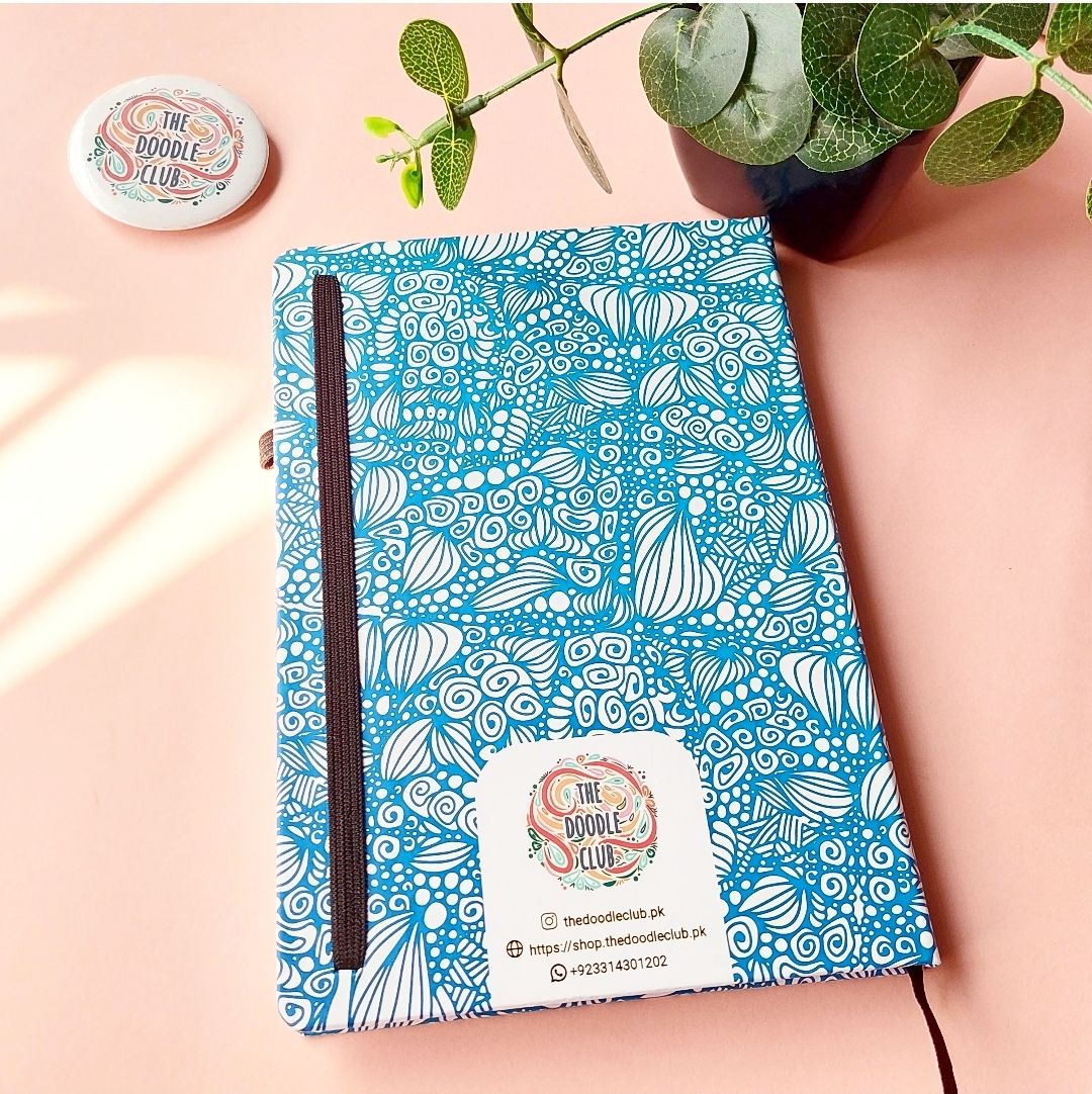 Sky Blue Doodle Journal Dotted or Lined Page Notebook Doodle Diary ...