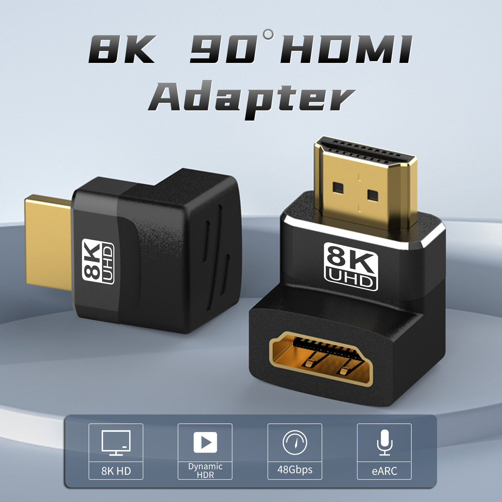 HDMI-compatible 90 degree right-angle adapter HDMI 270 degree HDMI male ...