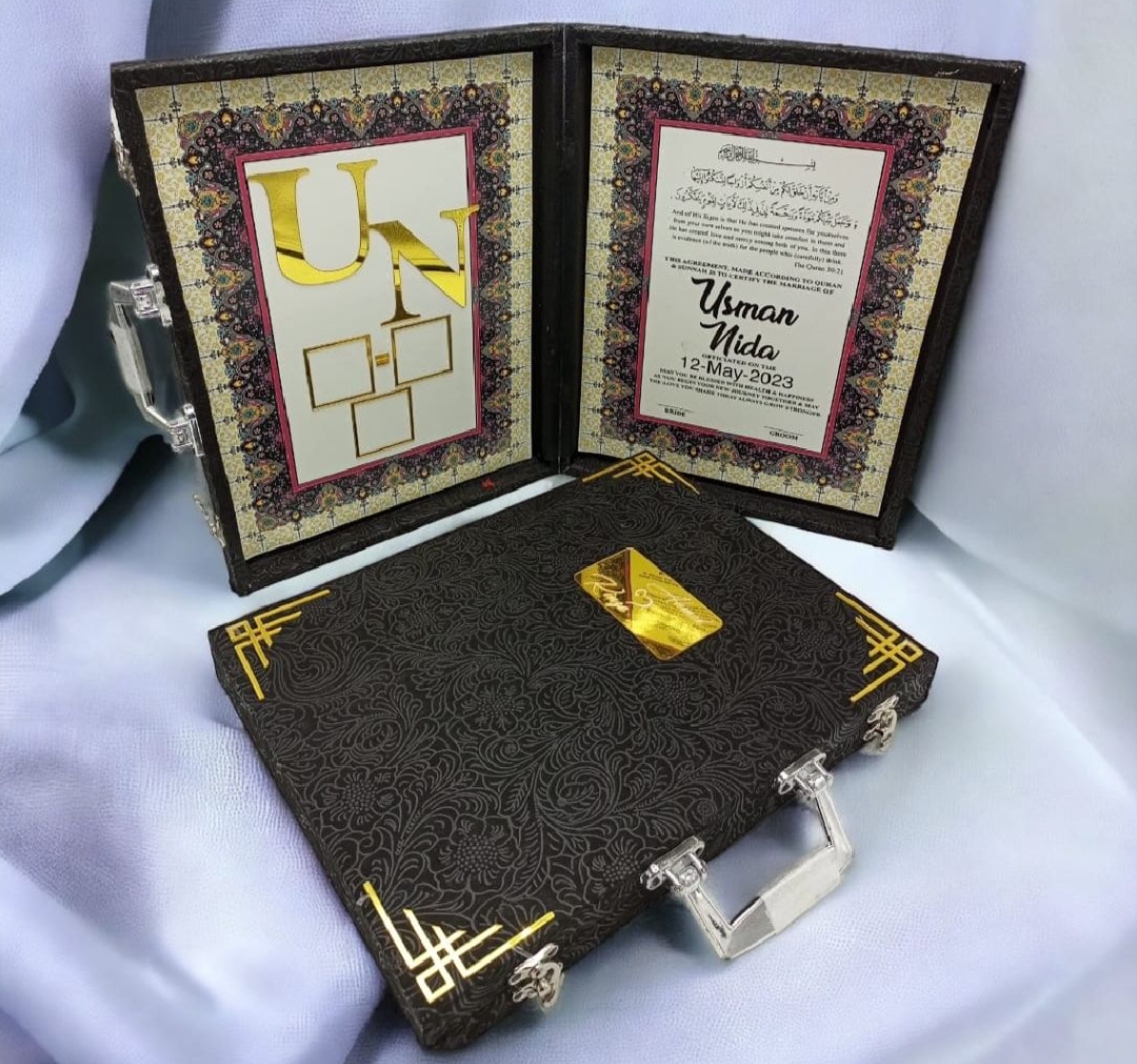 customize nikkah certificate & file 9 X 12 with box title | Daraz.pk
