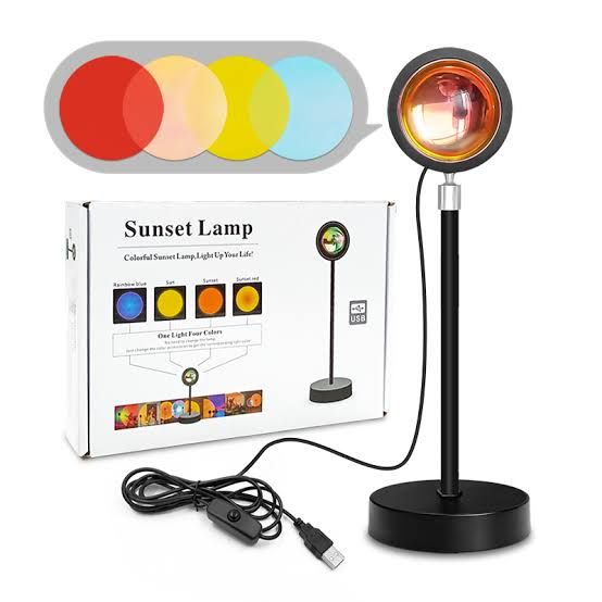 Sunset Lamp RGB 16 color remote control | Daraz.pk