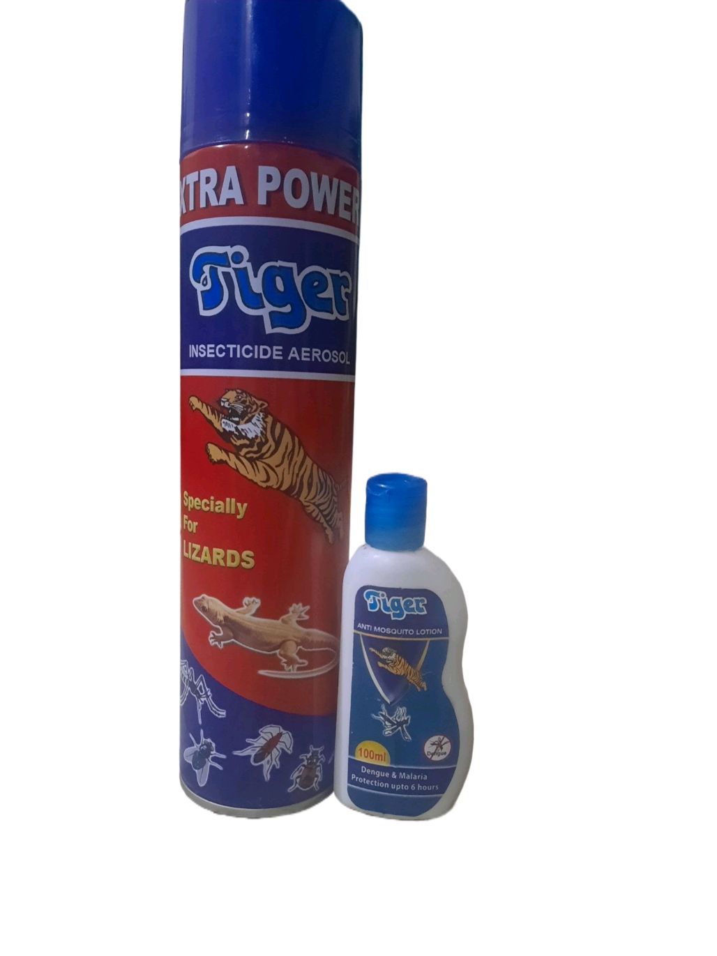 Tiger Mosquito and lizards killer spray with EXTRA POWER (Tiger 600ml)with free mosquito ...