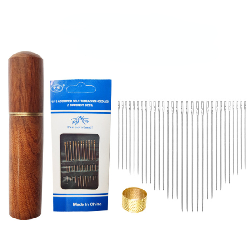 30pcs Blind Sewing Needle Elderly Stainless Steel Quick Automatic Self ...