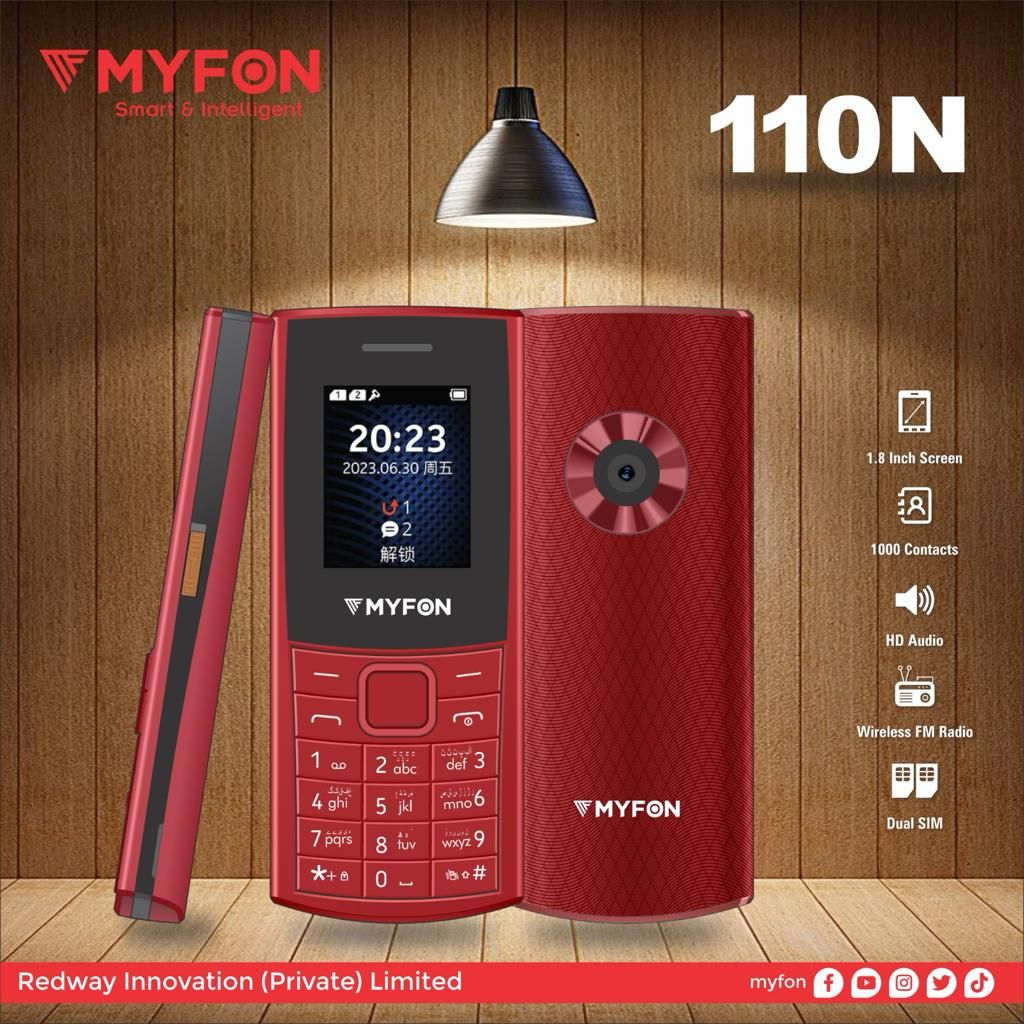 Myfon 110N - Dual Sim - PTA approved - 1.8 Inch Display - 1500mAH ...