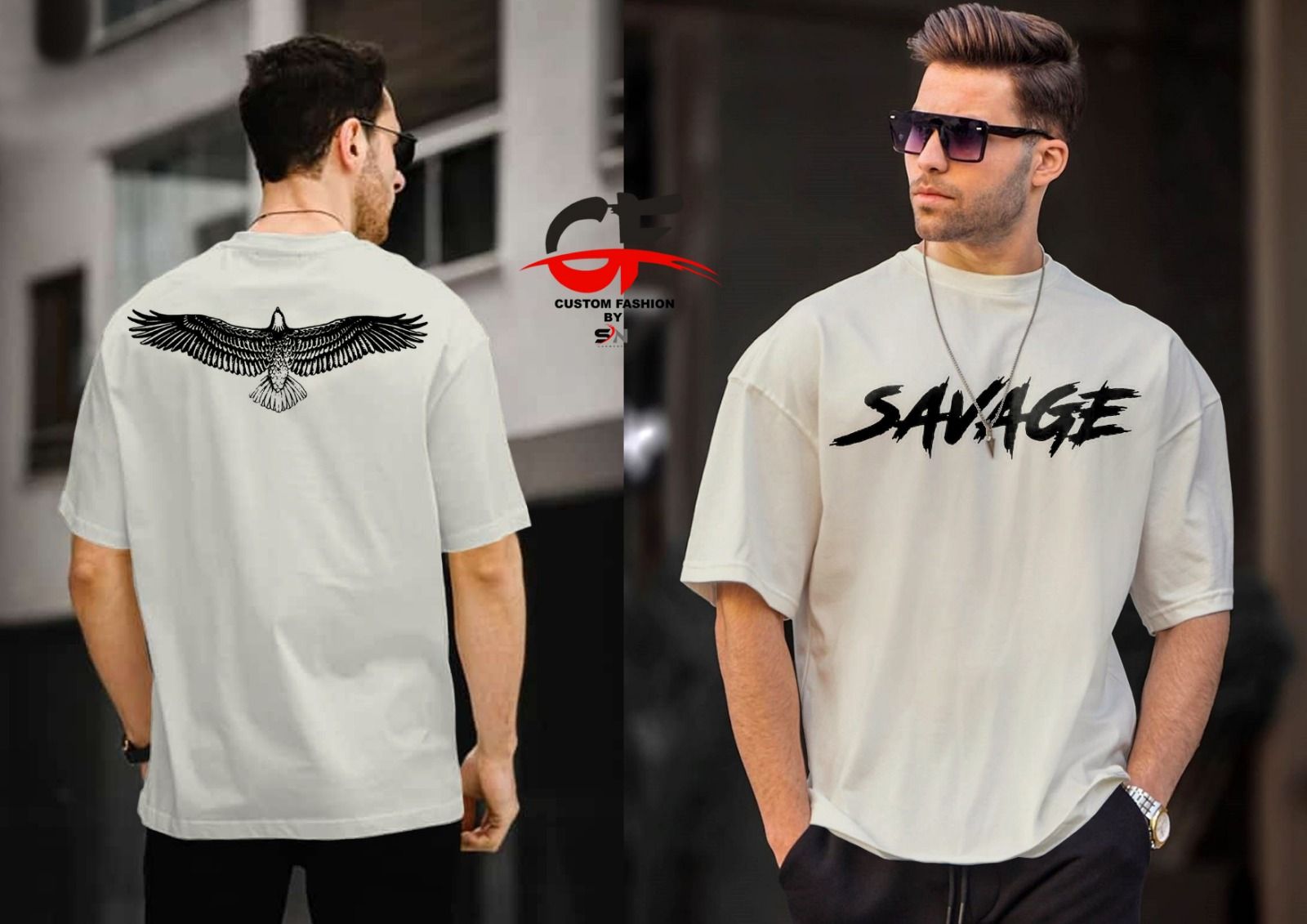 Savage printed stylish drop shoulder tshirt for men soft febric | Daraz.pk