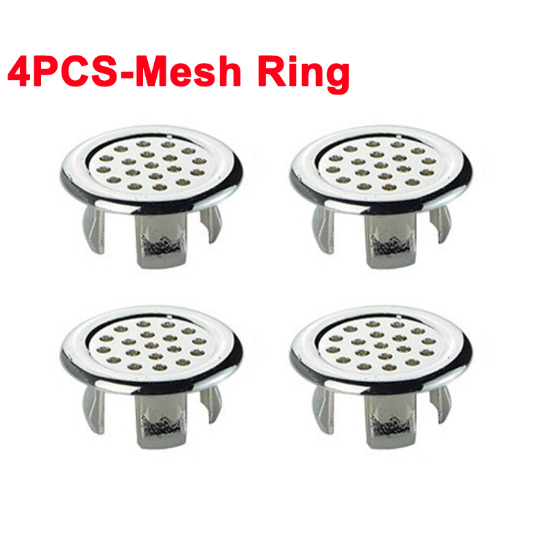 4Pcs Plastic Sink Hole Overflow Cover for Kitchen Bathroom Basin Trim ...