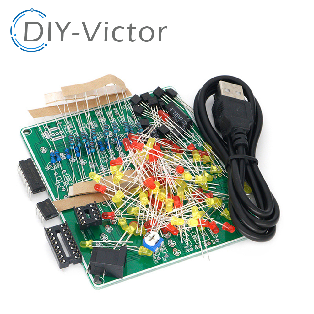 Fireworks red yellow Double Color Flashing Lights DIY Kit Strobe NE555 ...