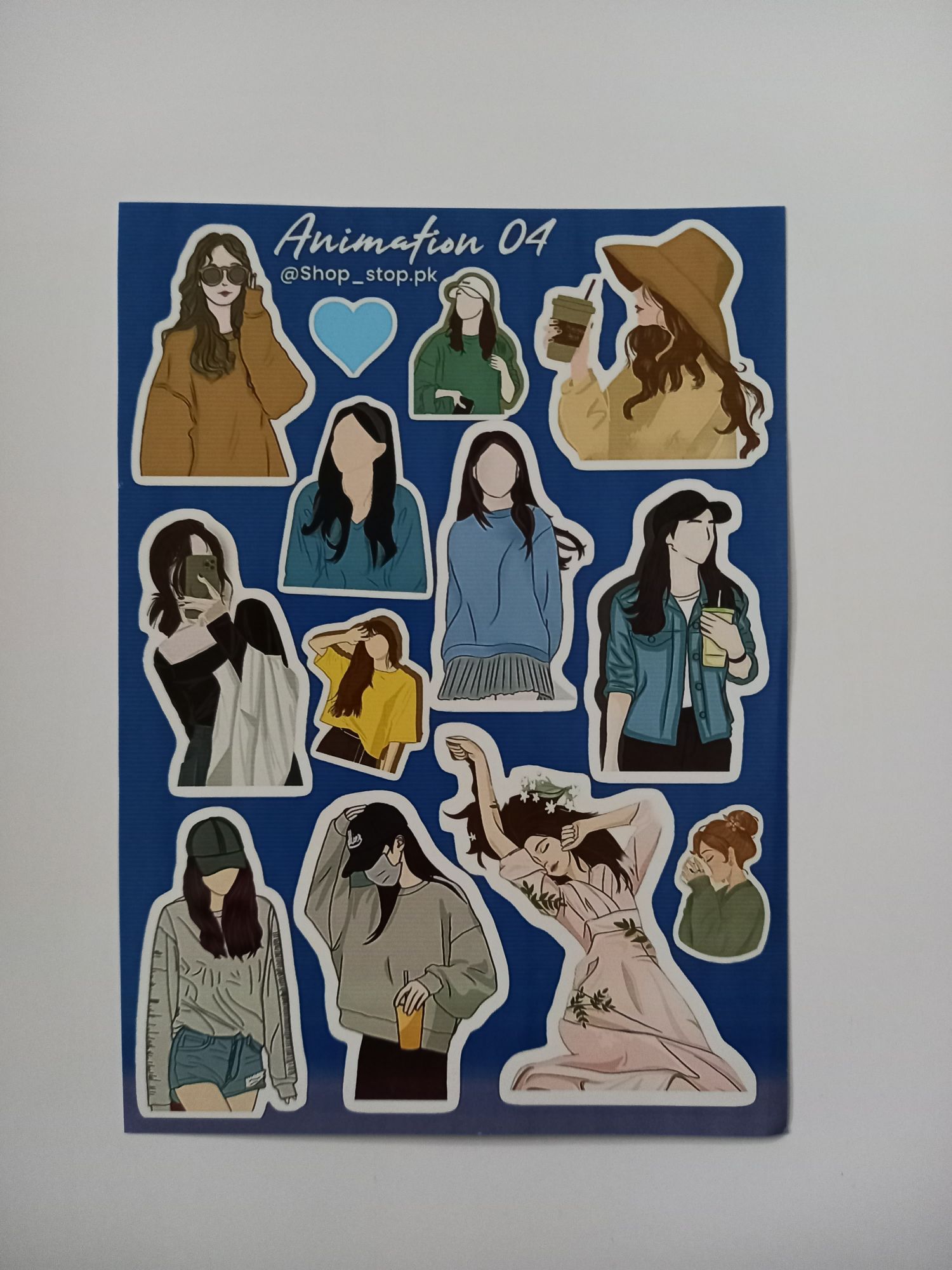 Animation 04 mini uncut sticker sheet for phone and journaling 10x15 cm ...