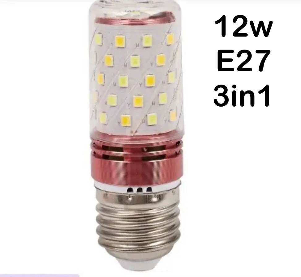 12w LED Corn Light Bulb 3in1 option 220V LED Light Bulbs E27,E14 Holder ...
