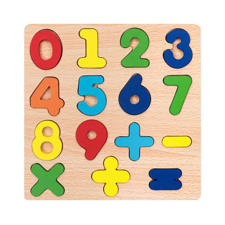 Wooden Alphabet | Puzzles & Numbers Count Board, Colorful ABC Uppercase ...