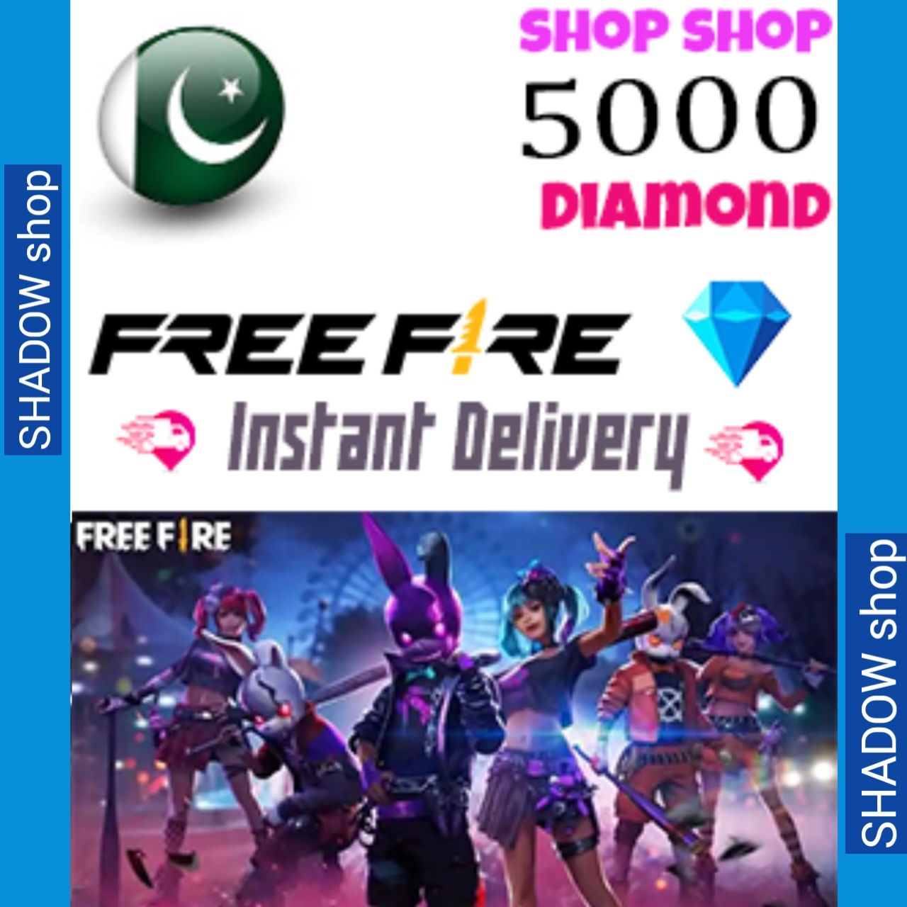 Garena Free Fire Diamonds 5000 | Daraz.pk