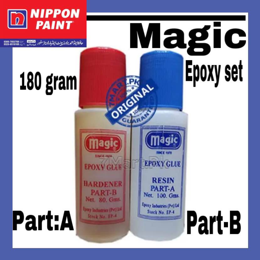 MAGIC epoxy set hardener and resin 2 bottle 180 grams 1x piece | Daraz.pk