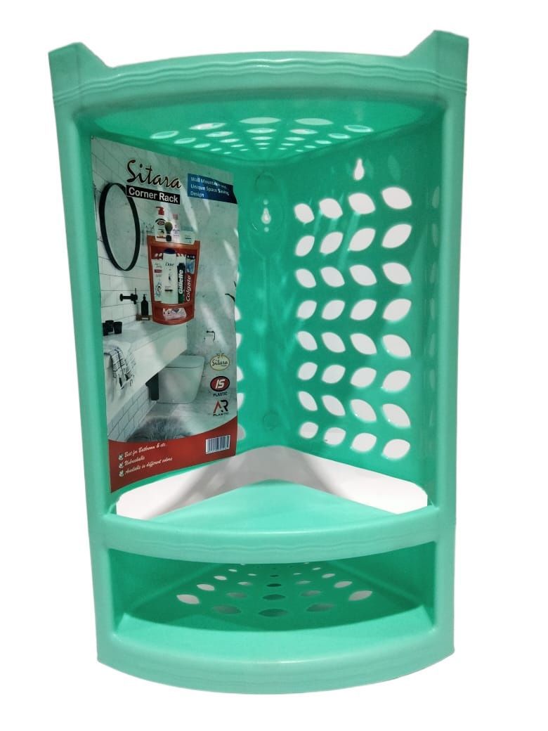 Plastic Bathroom Corner Shelf, Wall Mounted, 3 Shelves | Daraz.pk