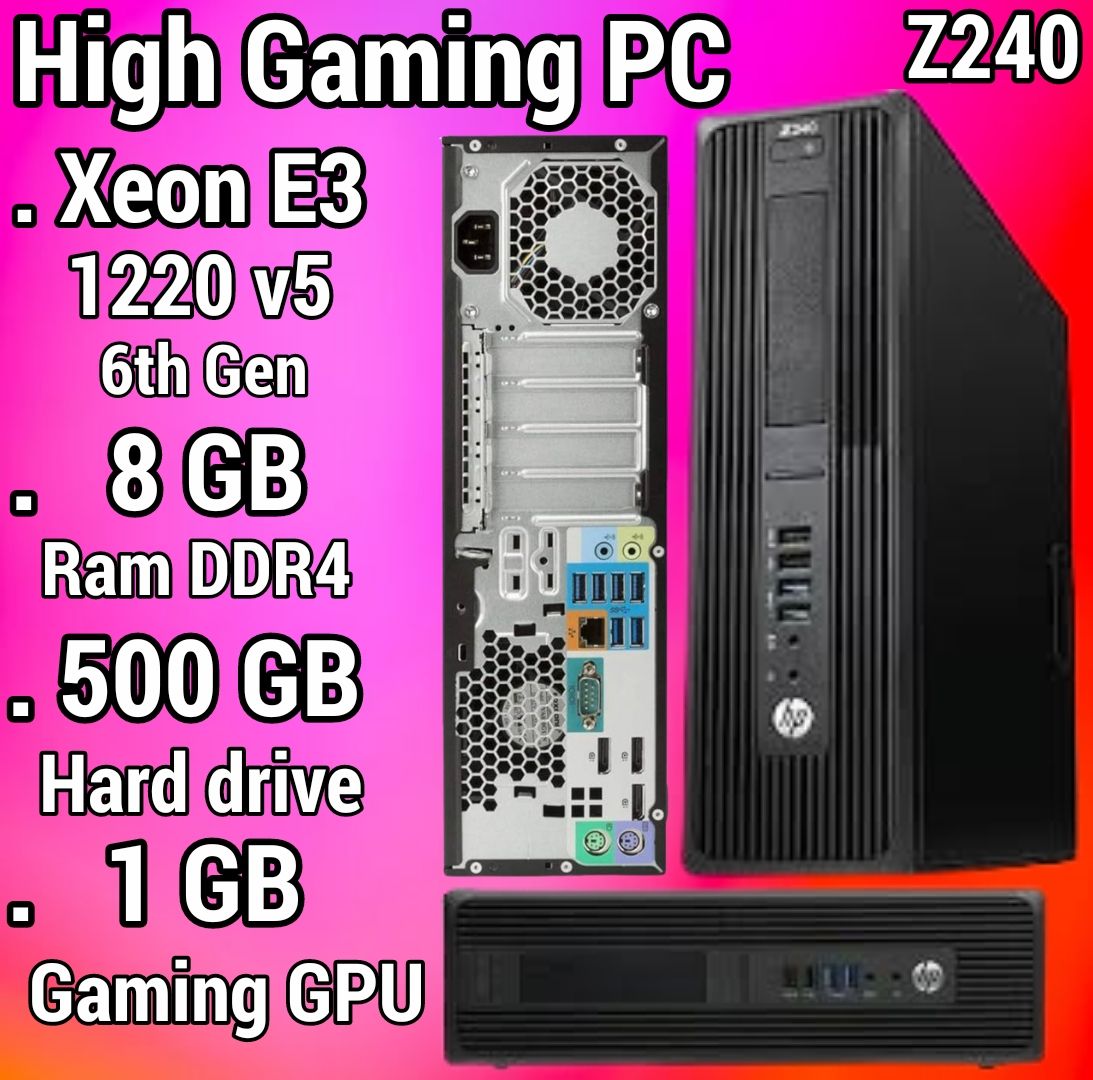 HP Xeon E3 1220 v5 , 6th Generation , 8 GB Ram DDR4 , 500 GB Hard , 1 ...