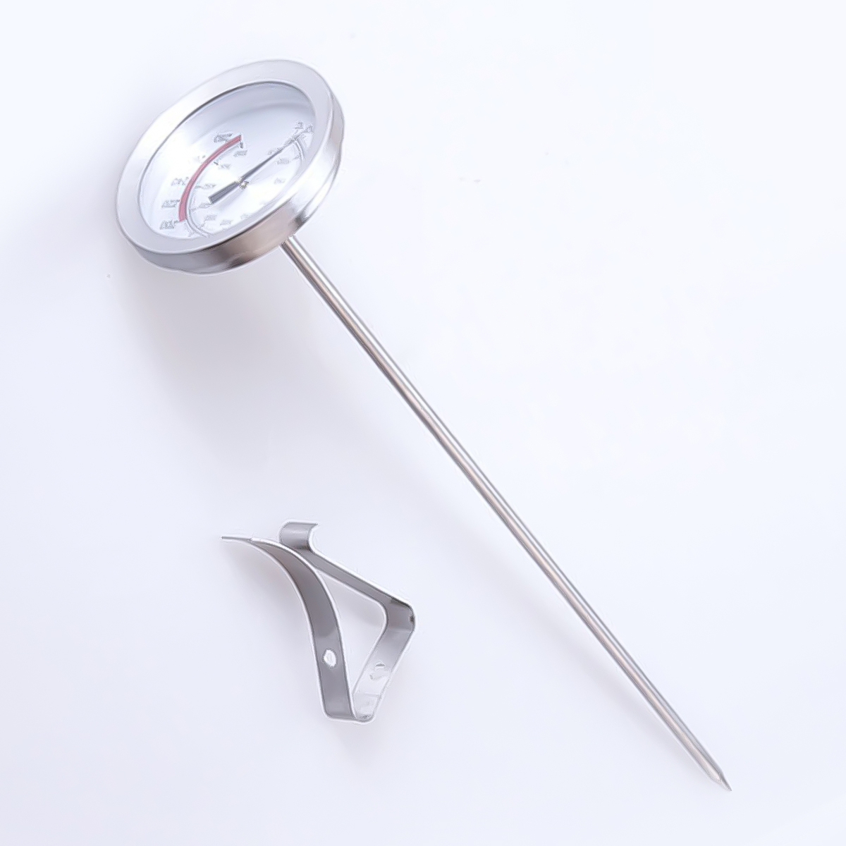 Cooking Thermometer Instant Read Long Stem Waterproof Stainless Steel ...