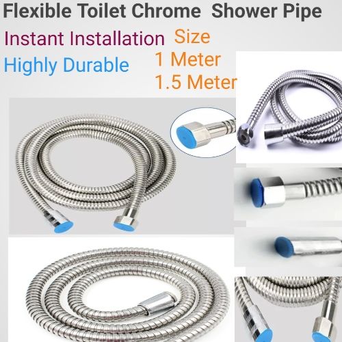Toilet Muslim Shower flexible Pipe, 1 & 1.5 Meter | Daraz.pk