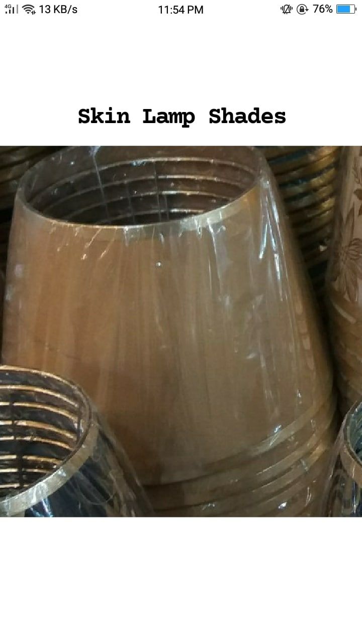 Pack of 2 premium plain lamp shades in universal Black, White, Skin and ...