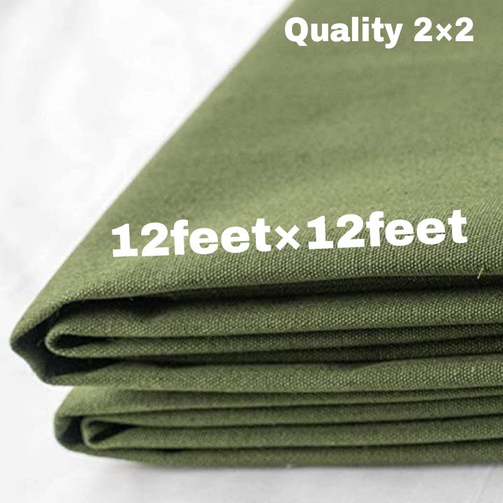 Heavy Duty Army Green Canvas Tarpal Cotton Canvas Tarpaulin Cover Tent ...