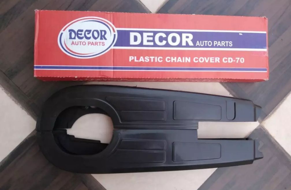 Plastic Chain Cover Set for all 70 CC Bike Black Color Unbreakable ...