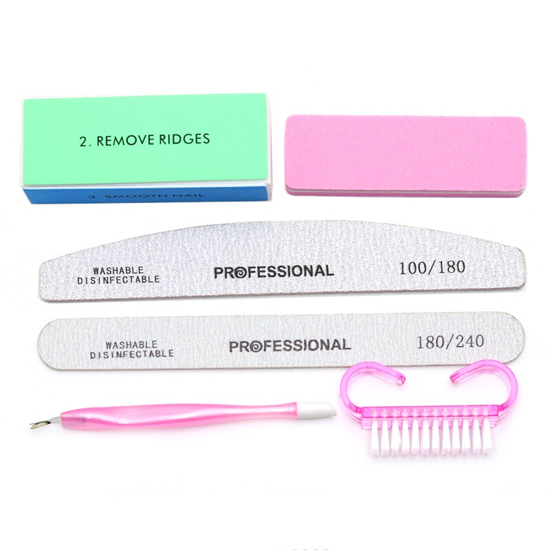 6Pcs/Set Professional Nail Files Manicure Sets Polishing Sanding Buffer ...