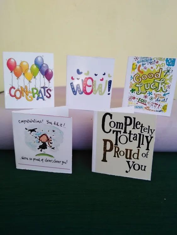 Congratulation a Mini Cards Pack of 5 - Size: (5 x 5) cm | Daraz.pk