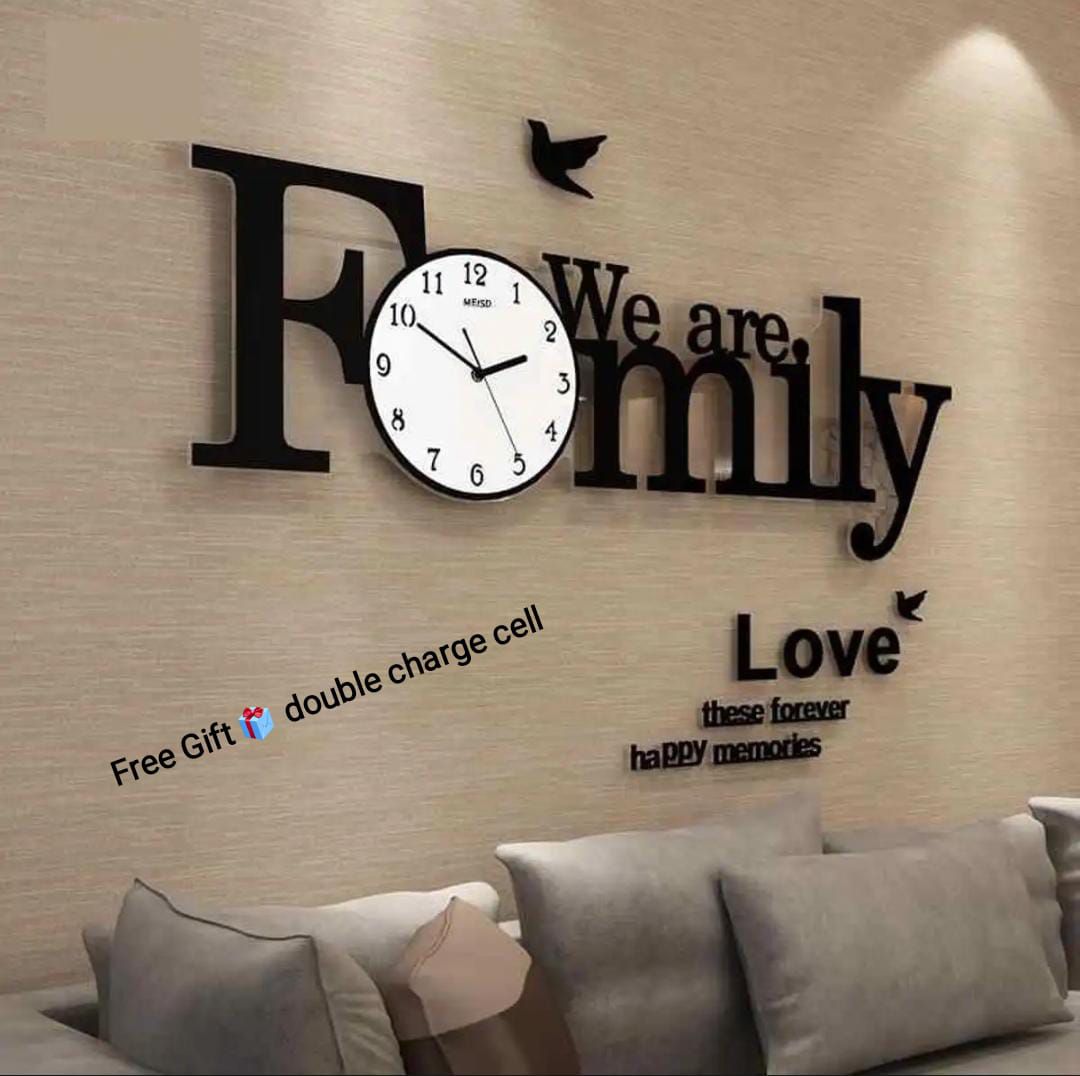 Fomily 3d Wooden Wall Clock- Large size - Free Gift 🎁 double charge ...