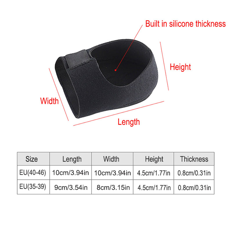 1 Pair Silicone Heel Pads Shock Absorption Relieving Leg Pressure ...