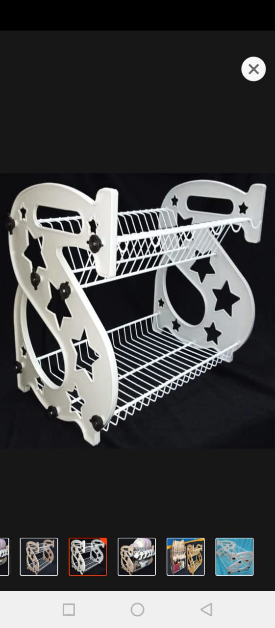 S Shape Dish Rack / S Shape Double Decker Dish Rack Plate Dish Spoon ...