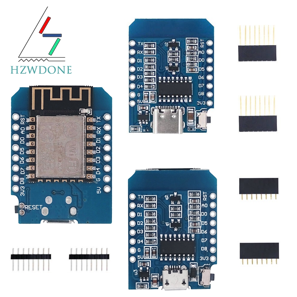 Type-C Micro USB D1 Mini NodeMcu ESP8266 ESP-12F Mini NodeMCU Lua 4M ... Type-C Micro USB D1 Mini NodeMcu ESP8266 ESP-12F Mini NodeMCU Lua 4M ...