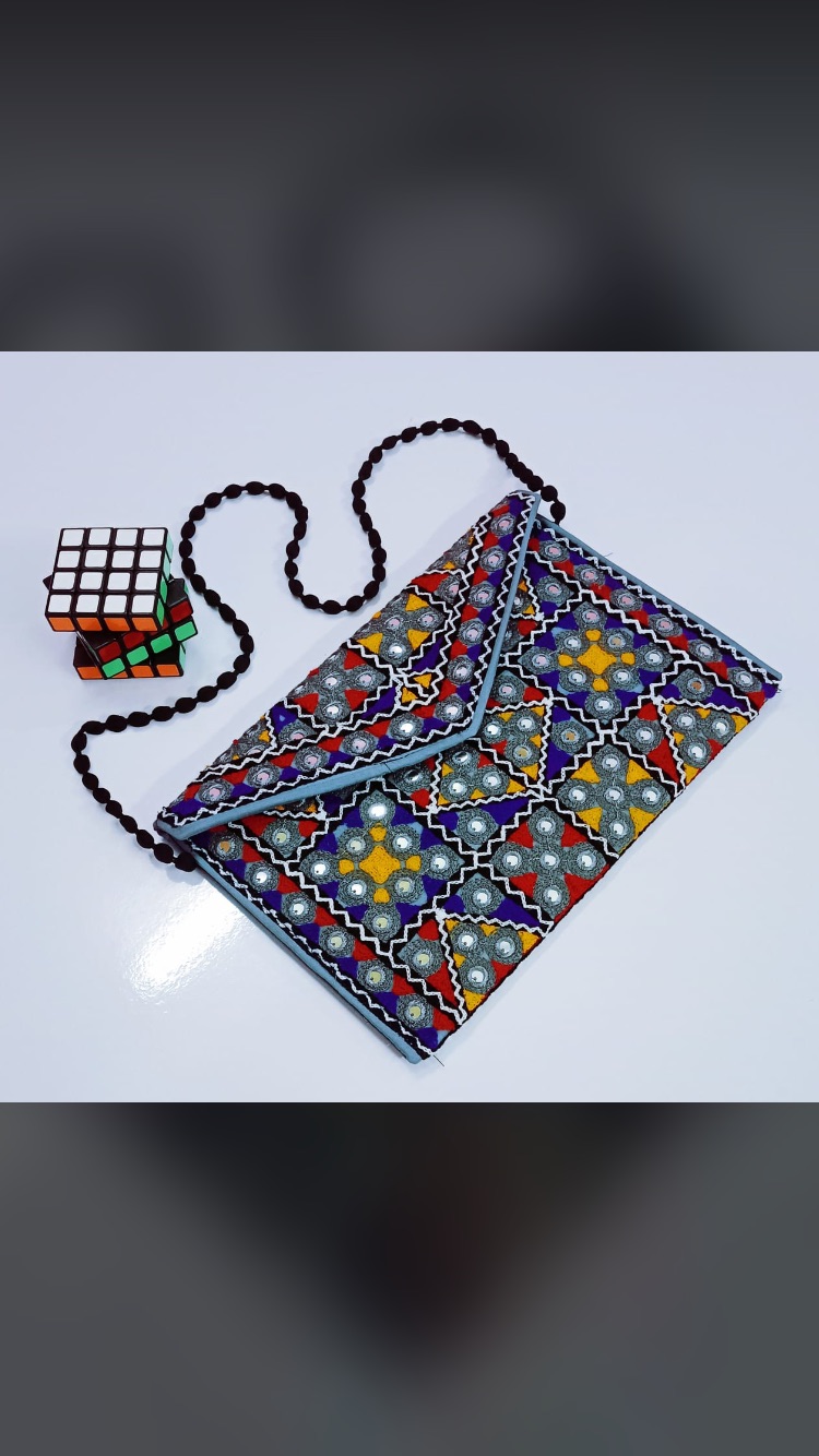 Pakistani Traditional Embroidered Vintage Clutch Hand Bag | Daraz.pk